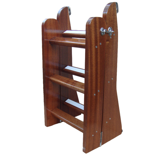 Varnished Mahogany Boarding Ladders - Sheridan Marine