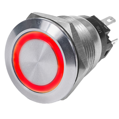 Blue Sea Waterproof LED Ring Push Button Switch - Sheridan Marine