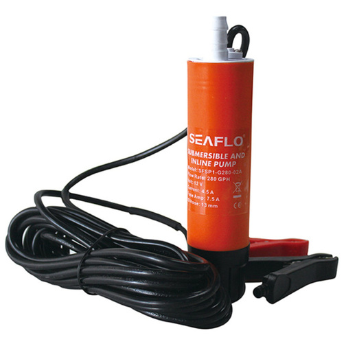 Seaflo Submersible & Inline Pump with Crocodile Clips - 280GPH ...