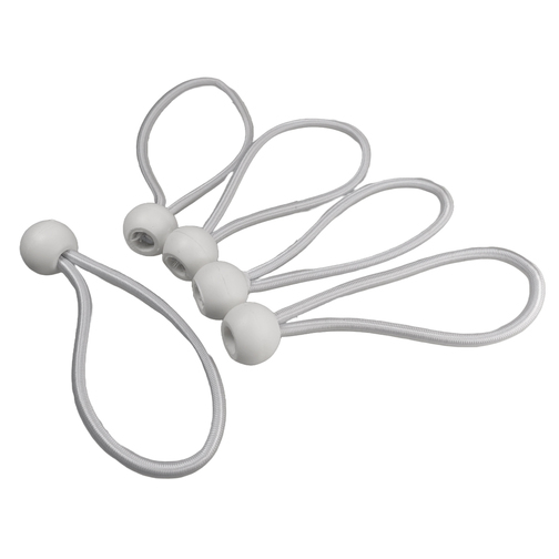 White on White Elastic Ball Loops - Sheridan Marine